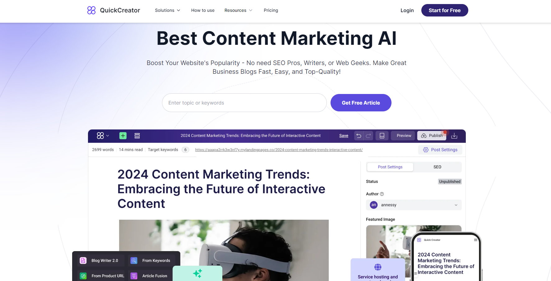 Quick Creator AI Blog Writer: Reviews, Features, Pricing, Guides, and ...