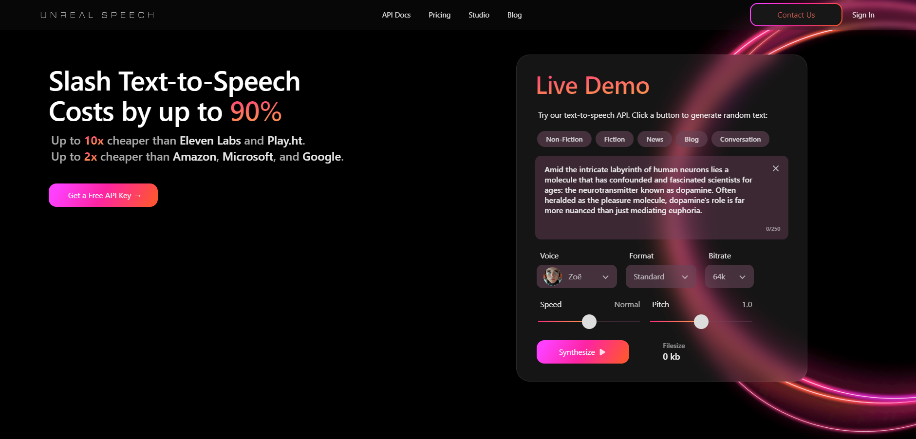 Unreal Speech: Reseñas, Características, Precios, Guías y Alternativas