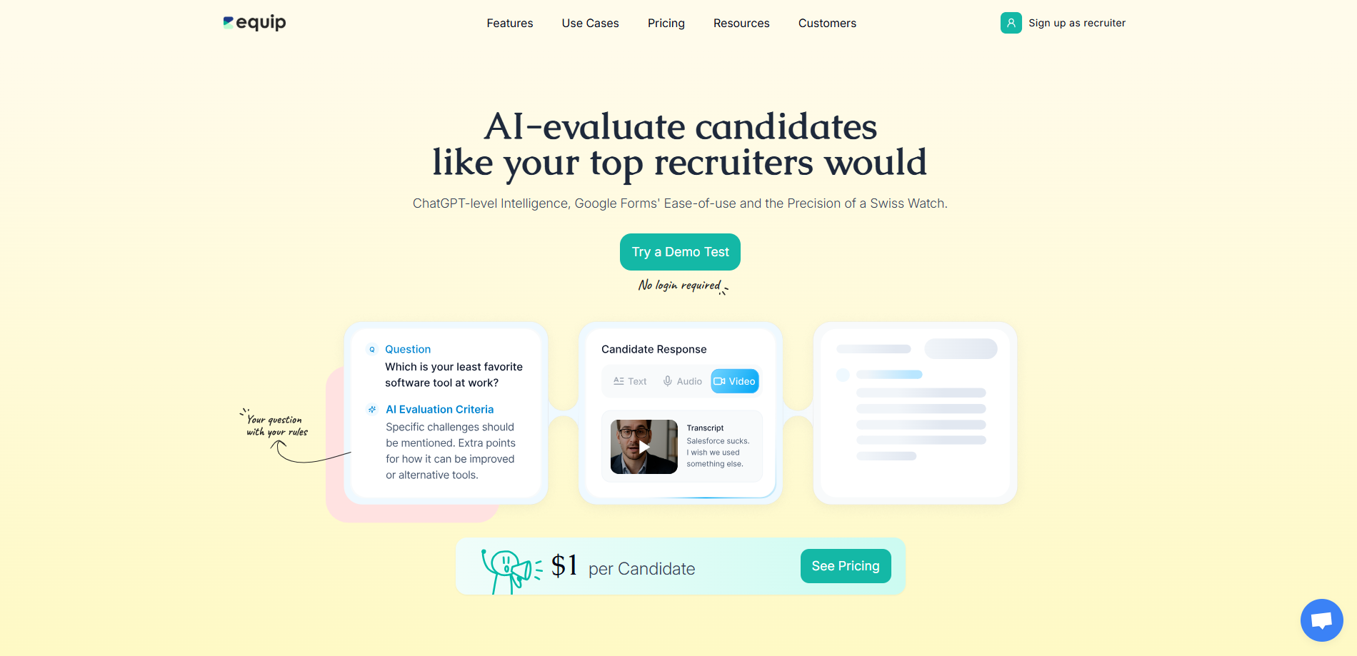 Equip AI Interview: Reviews, Features, Pricing, Guides, and Alternatives