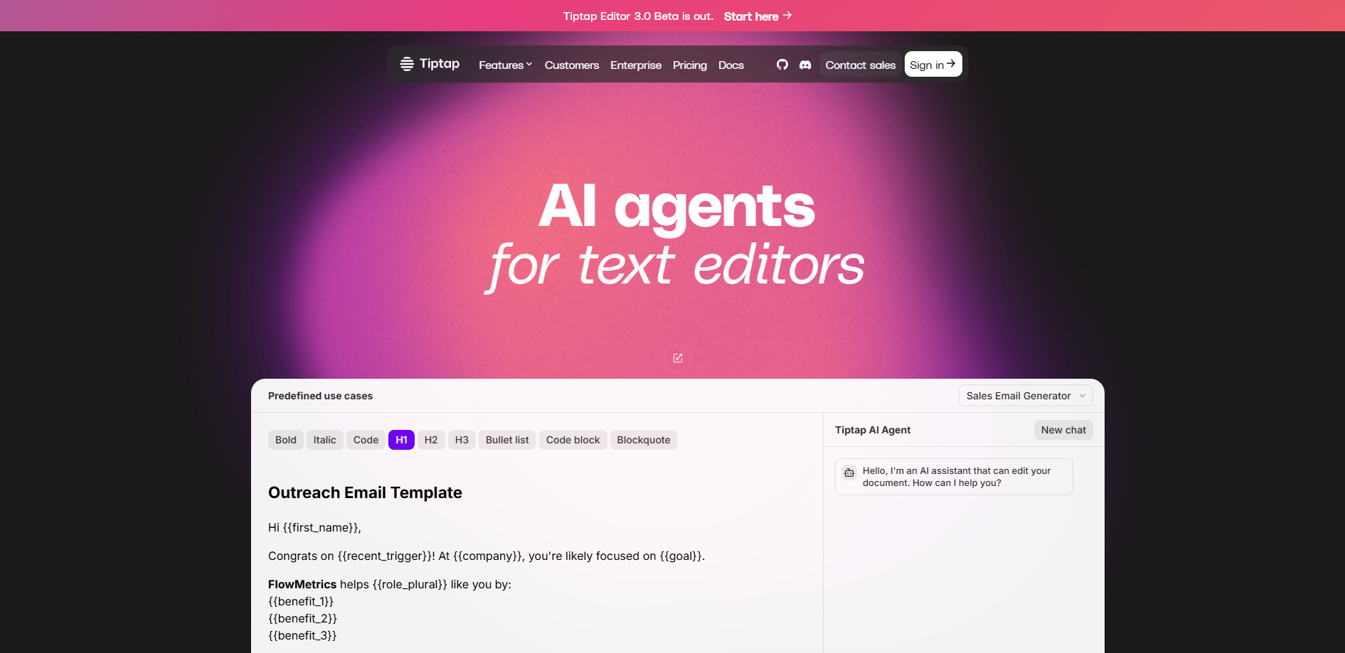 Tiptap AI Agent: 리뷰, 기능, 가격, 가이드 및 대안