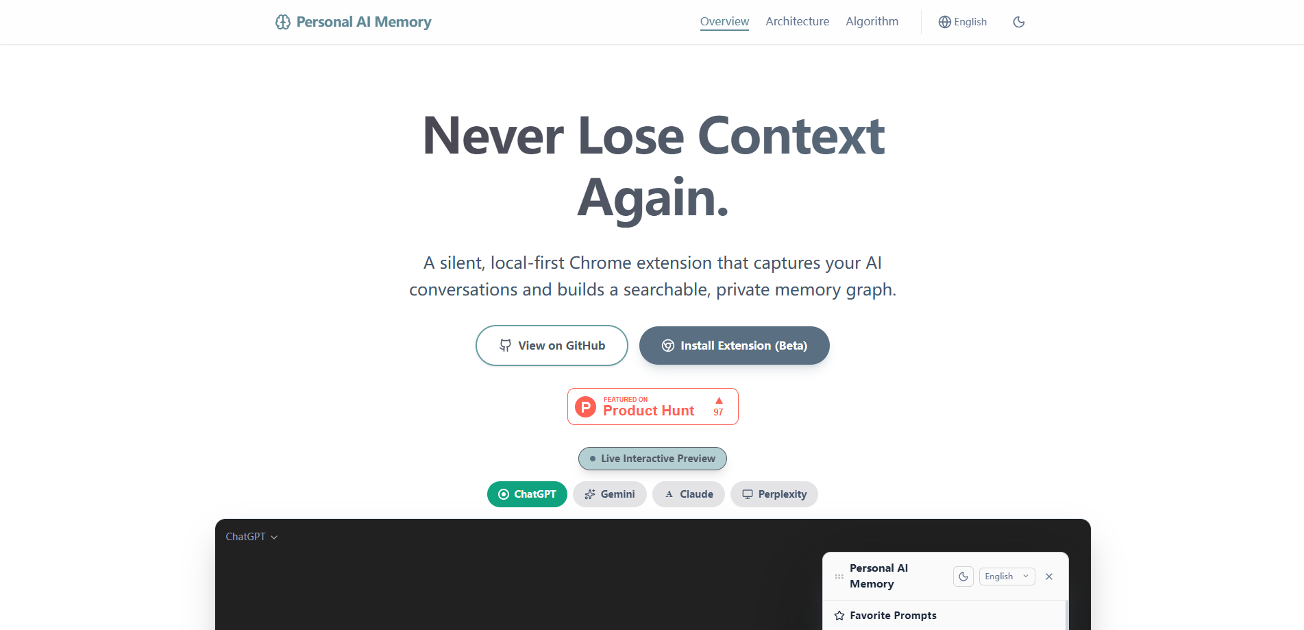 Personal AI Memory: Обзоры, функции, цены, руководства и альтернативы
