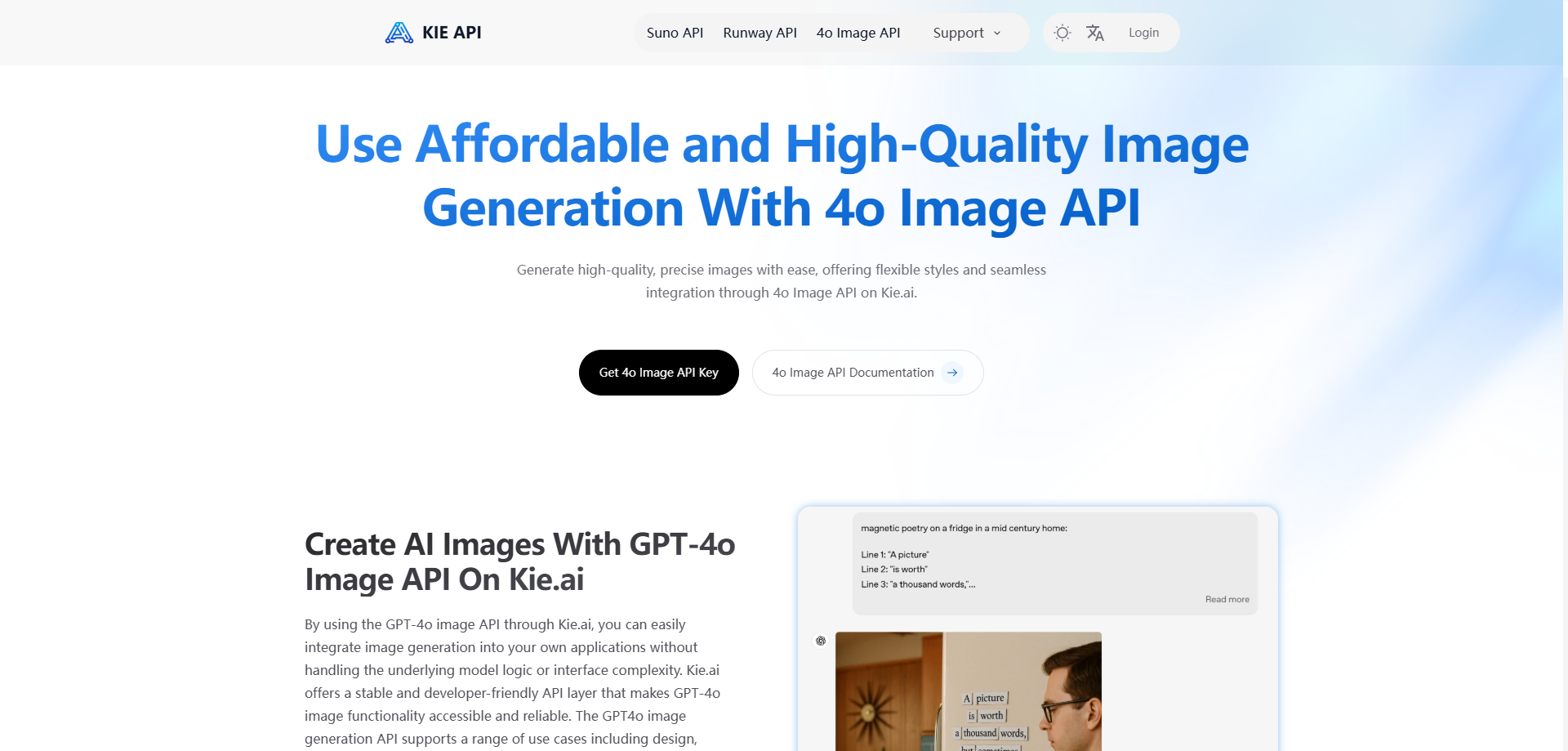 Kie.ai: Affordable and Reliable 4o Image API: Reviews, Features ...