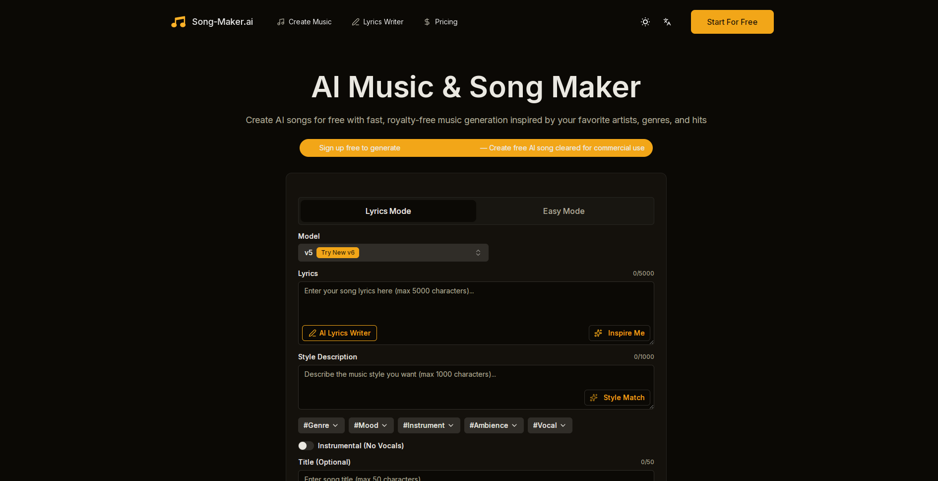 Song Maker AI: Recensioni, Caratteristiche, Prezzi, Guide e Alternative