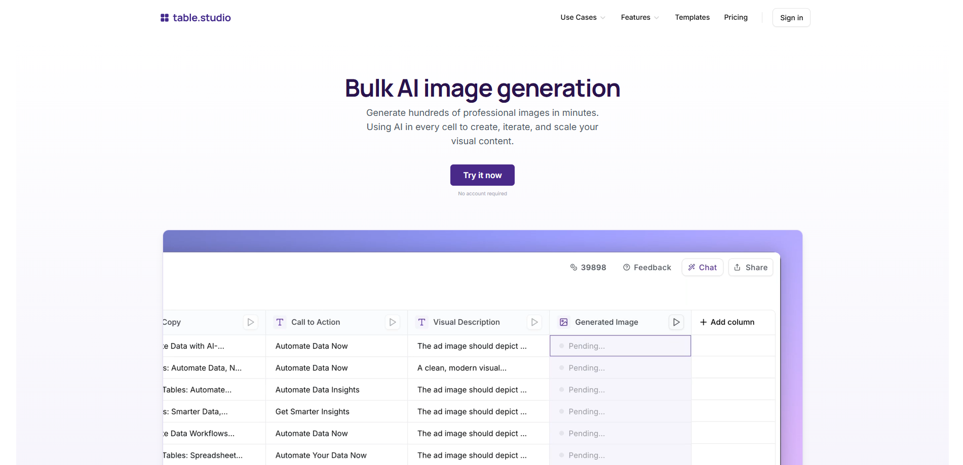 table.studio - bulk image generation: Reviews, Features, Pricing, Guides, and Alternatives