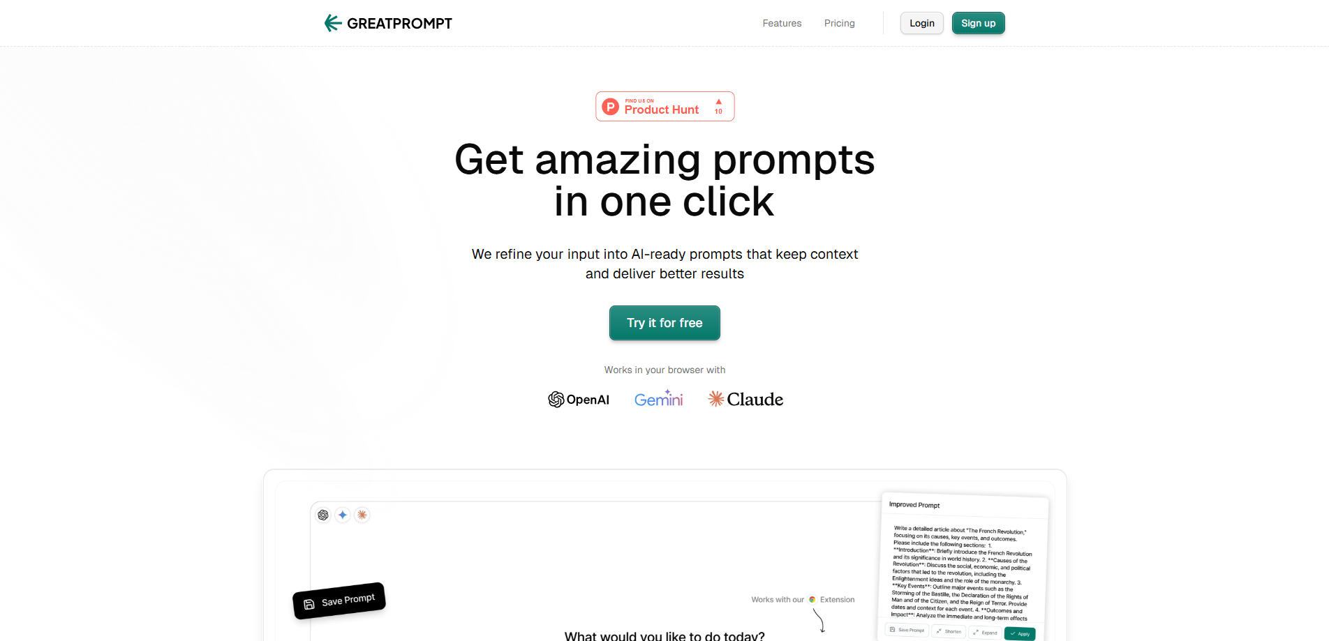 Great Prompt: Reviews, Features, Pricing, Guides, and Alternatives