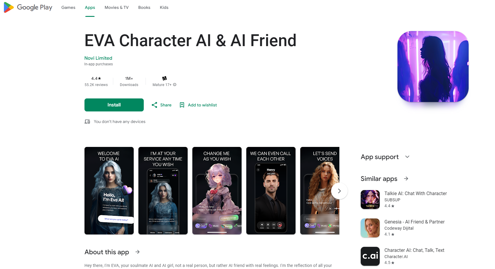 EVA Character AI & AI Friend: Reviews, Features, Pricing, Guides, and ...