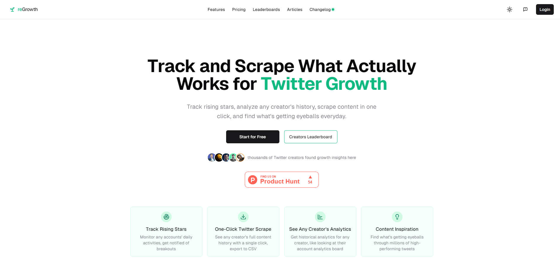 reGrowth Twitter Creator Leaderboards: Reviews, Features, Pricing ...