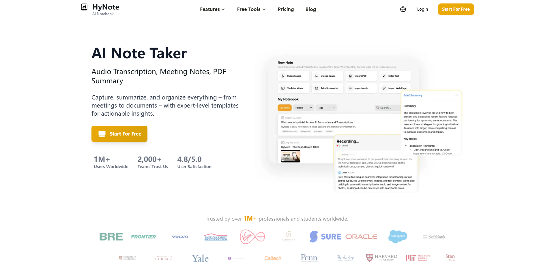 HyNote AI: Recensioni, Caratteristiche, Prezzi, Guide e Alternative