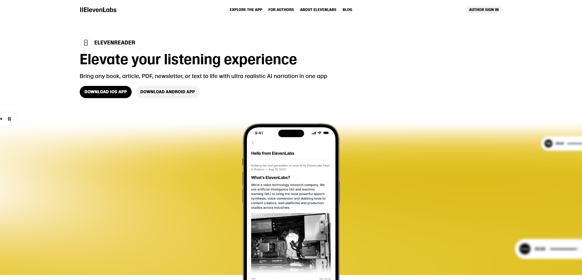 Elevenreader by ElevenLabs: Reviews, Features, Pricing, Guides, and ...