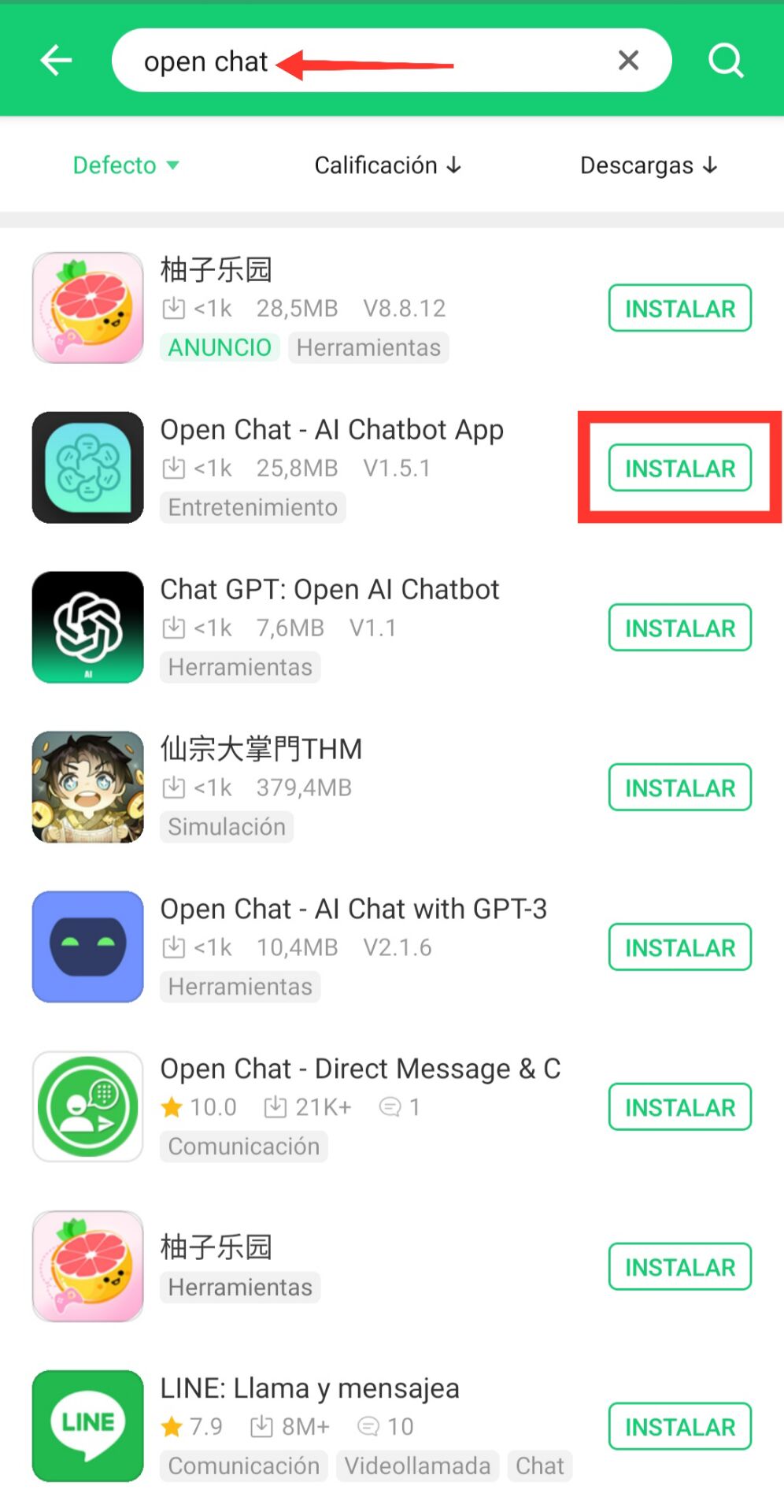Cómo chatear con AI robot en Open Chat