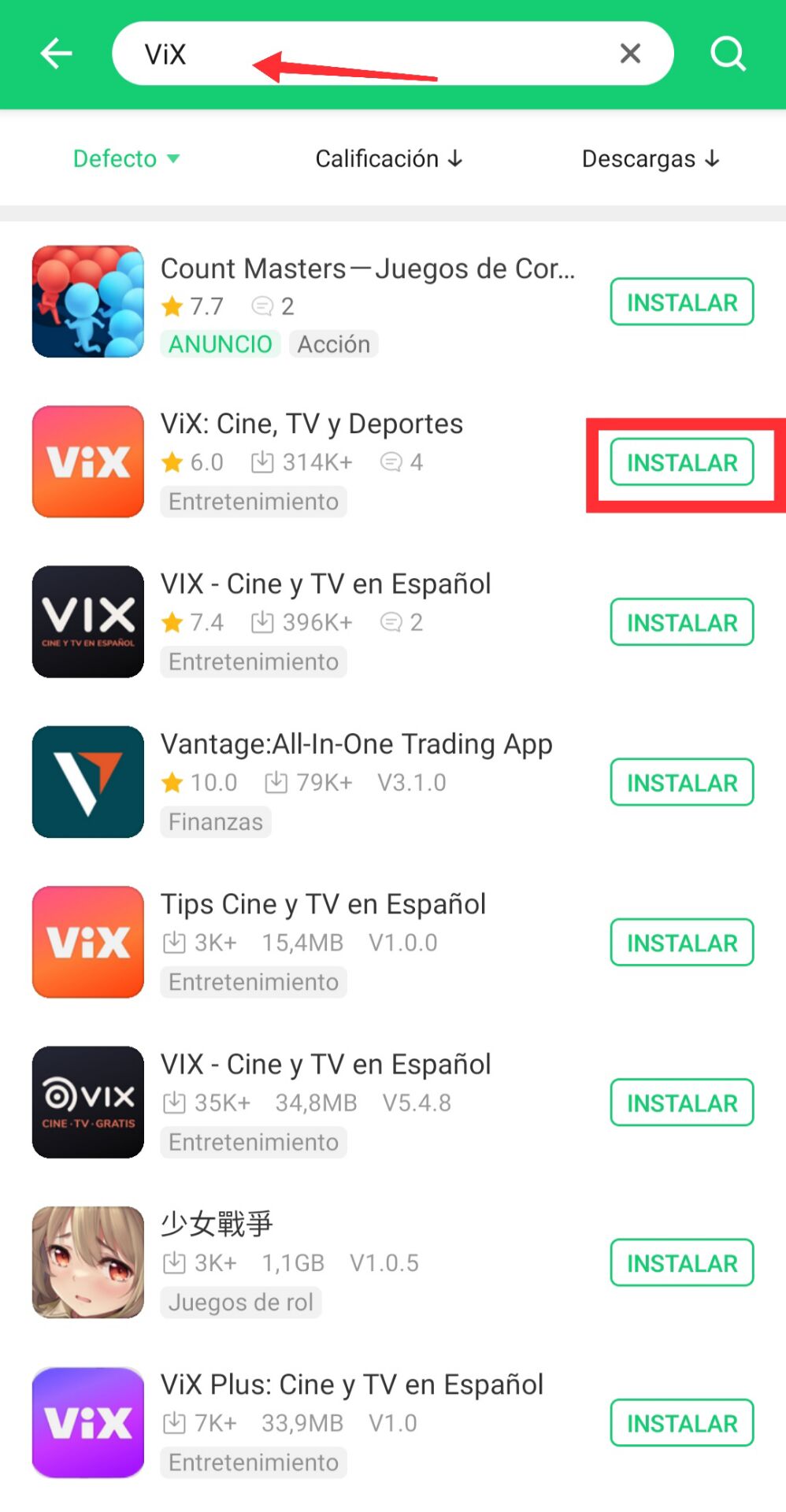 Cómo descargar ViX en Android