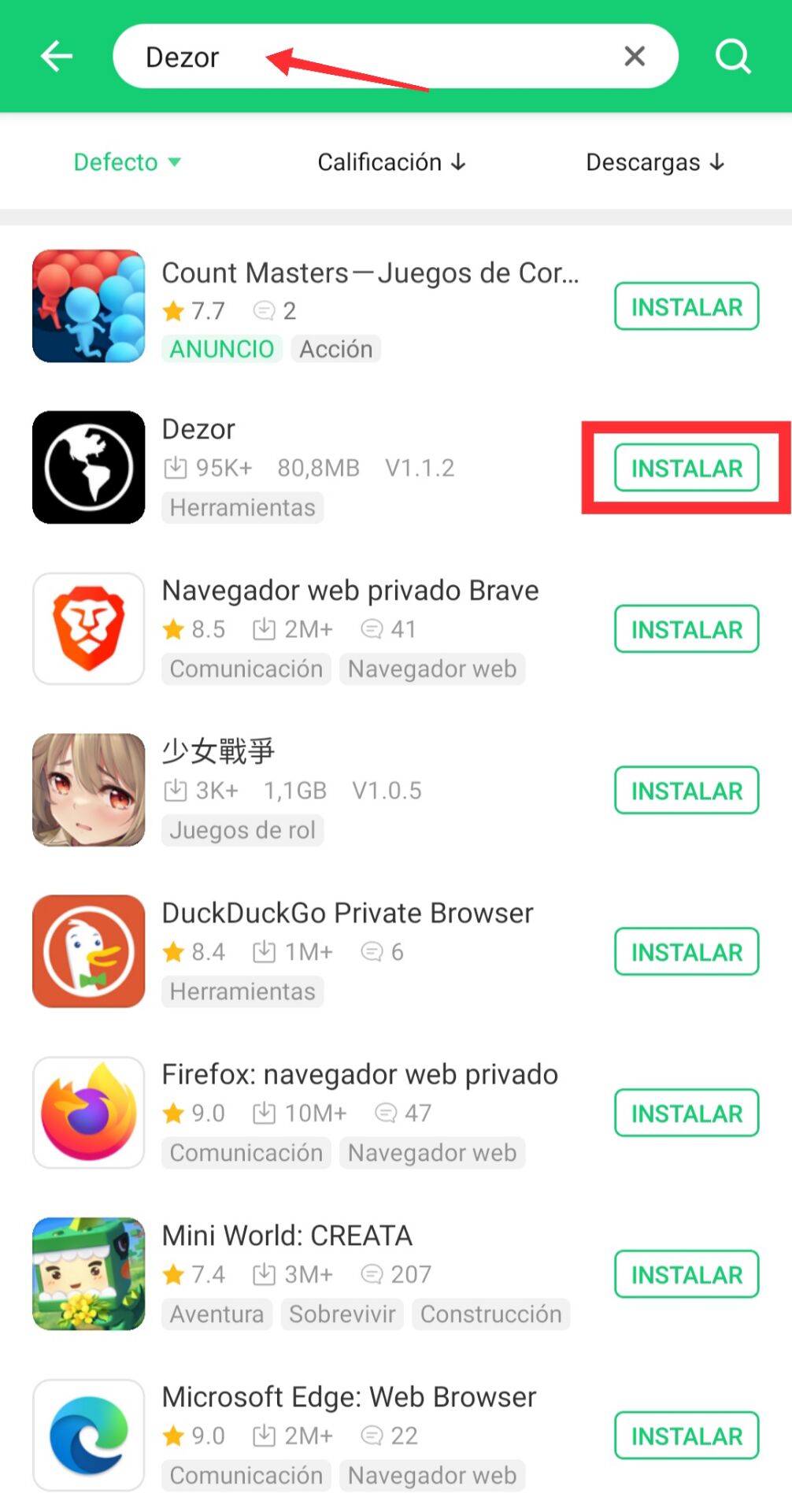 Cómo descargar Dezor en Android