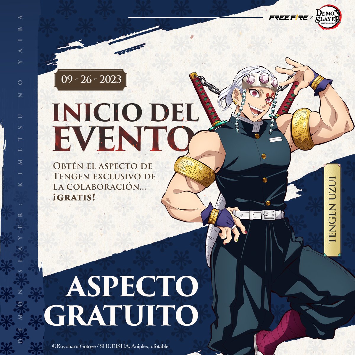 Free Fire colabora con Demon Slayer: Kimetsu no Yaiba y trae eventos temáticos