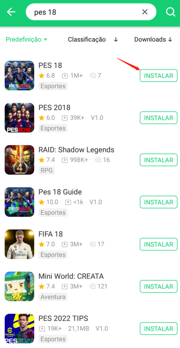 Como baixar PES 18 no Android