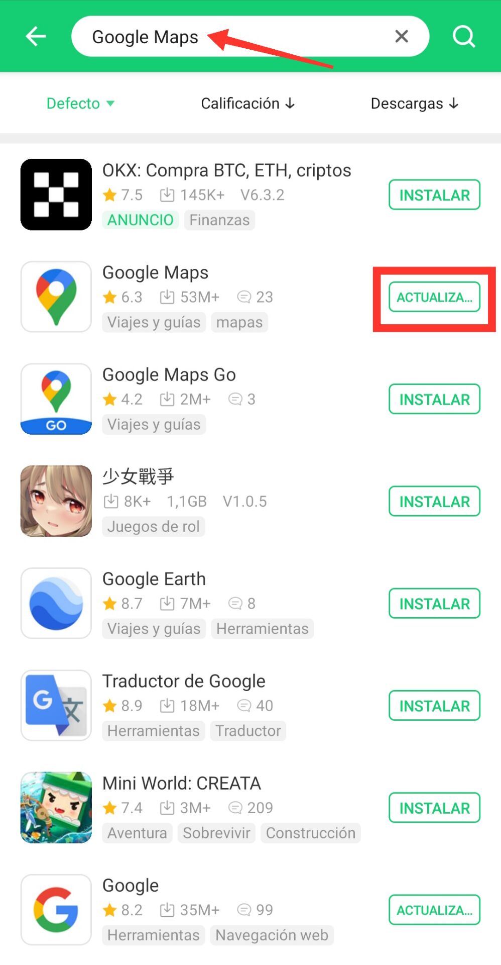 Cómo descargar Google Maps en Android