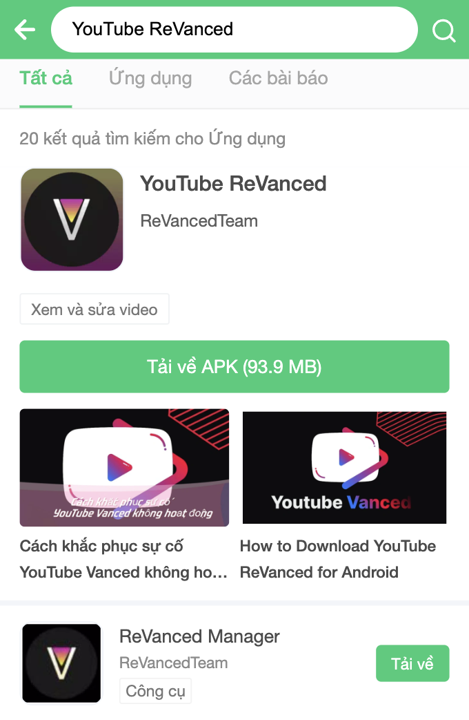 Hướng dẫn từng bước để tải xuống YouTube ReVanced