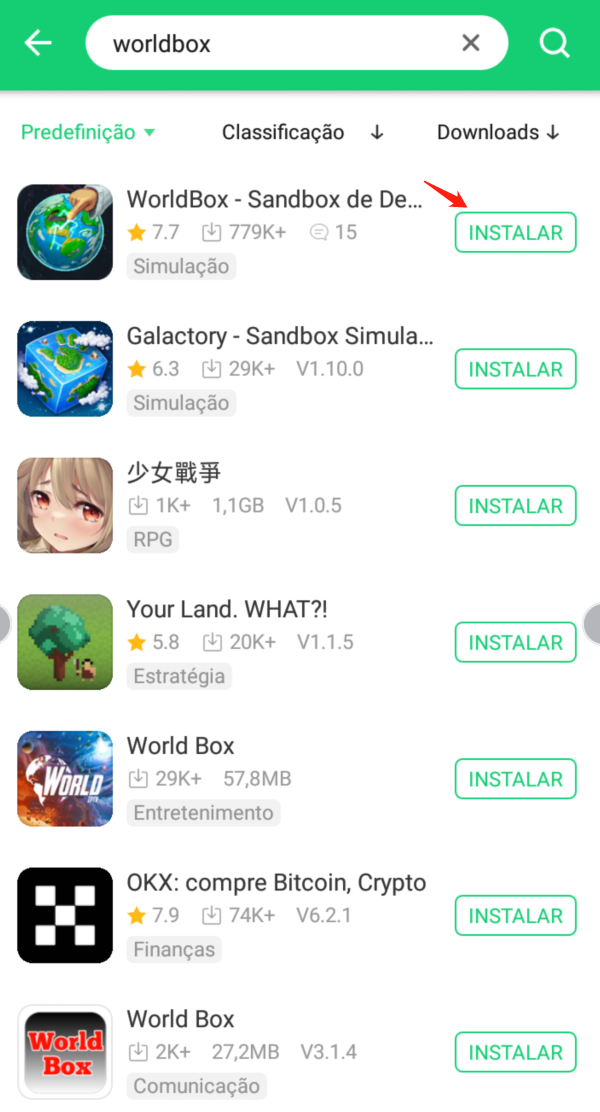 Como baixar WorldBox no Android