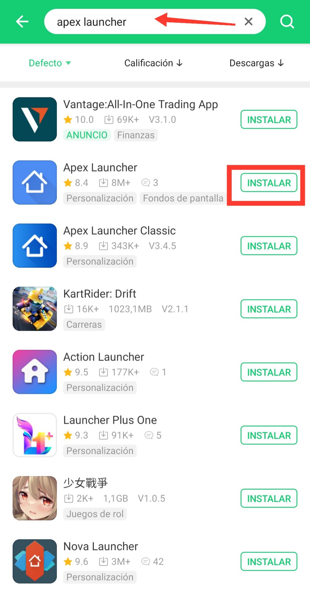 Cómo descargar y usar Apex Launcher en Android