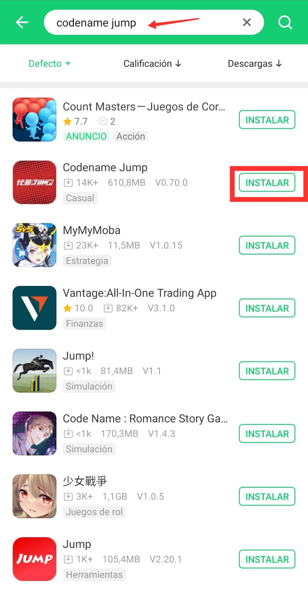 Cómo descargar Codename Jump en Android