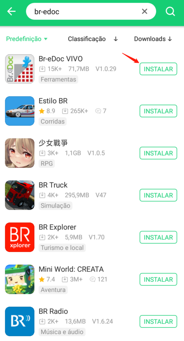 Como baixar Br-eDoc VIVO no Android