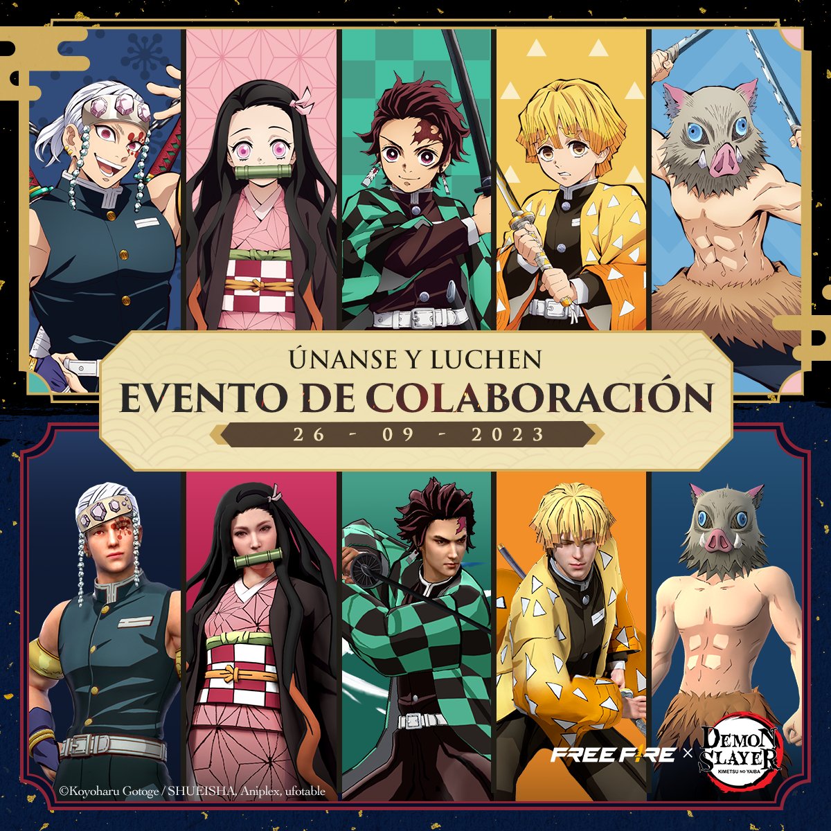 Free Fire colabora con Demon Slayer: Kimetsu no Yaiba y trae eventos temáticos