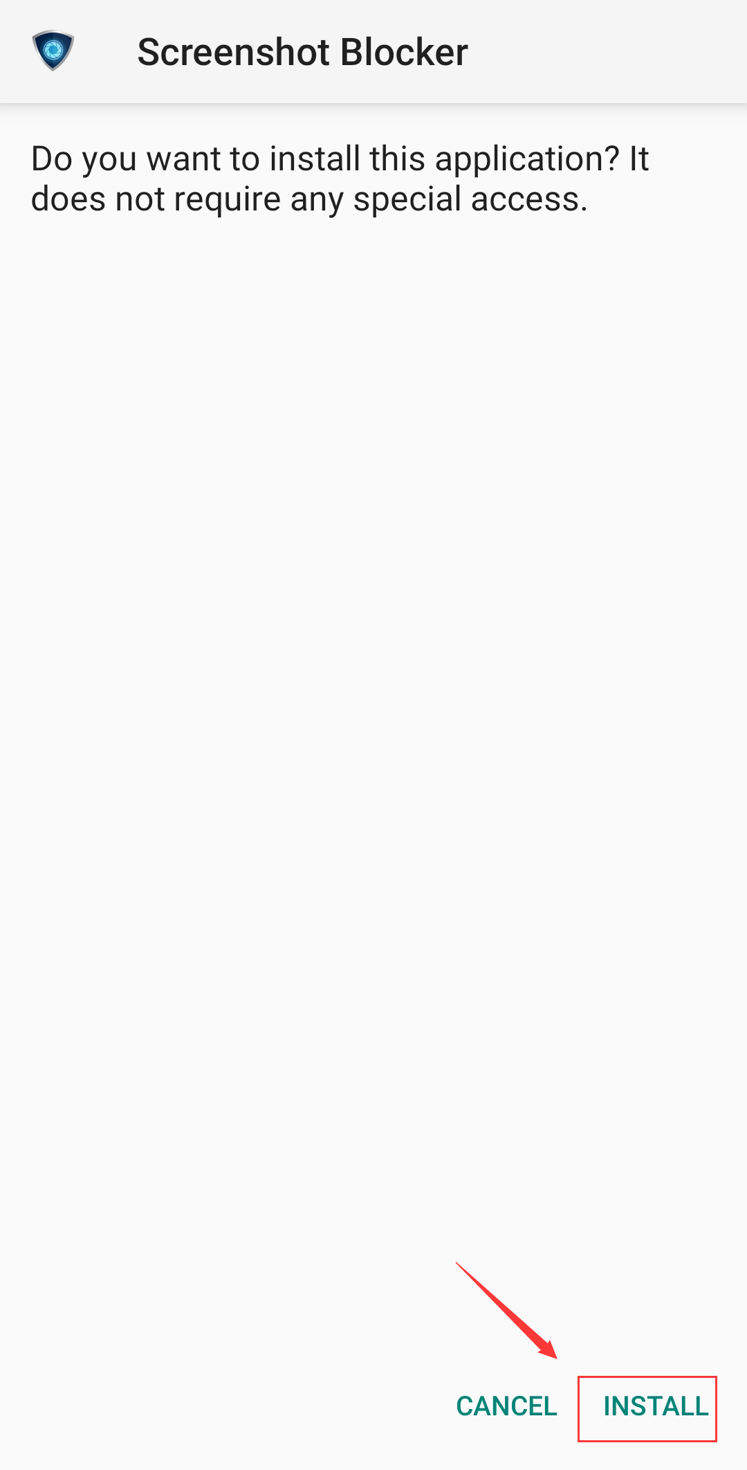 How to download screenshot blocker on Android