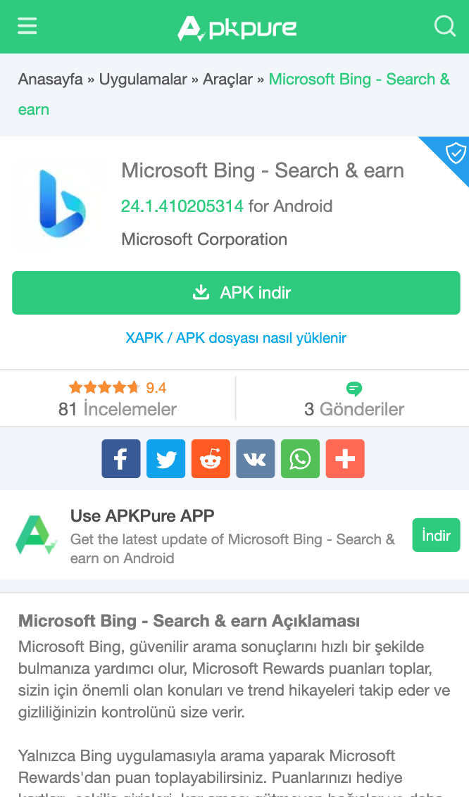 Android/iOS'ta bing nasıl indirilir ve kullanılır