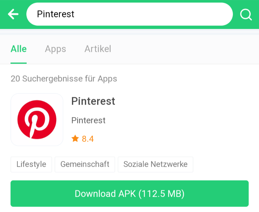 Wie kann man Pinterest auf Android herunterladen