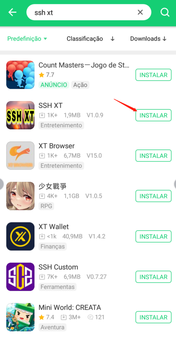 Como baixar SSH XT no Android