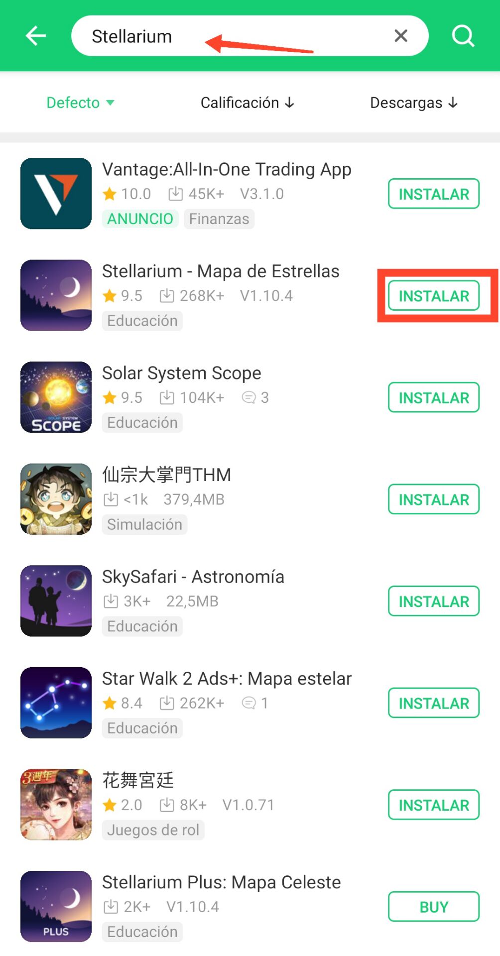 Cómo descargar Stellarium en Android e iOS