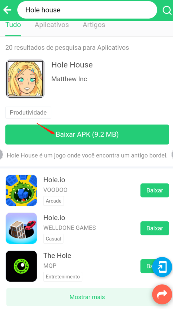 Como baixar Hole House no Android