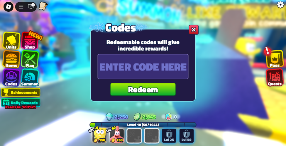 SpongeBob Tower Defense Codes (June 2025)
