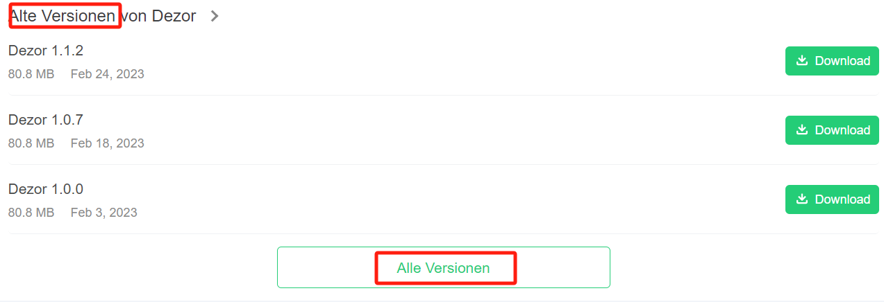 Wie kann ich eine alte Version von Dezor auf meinem Android-Gerät ...