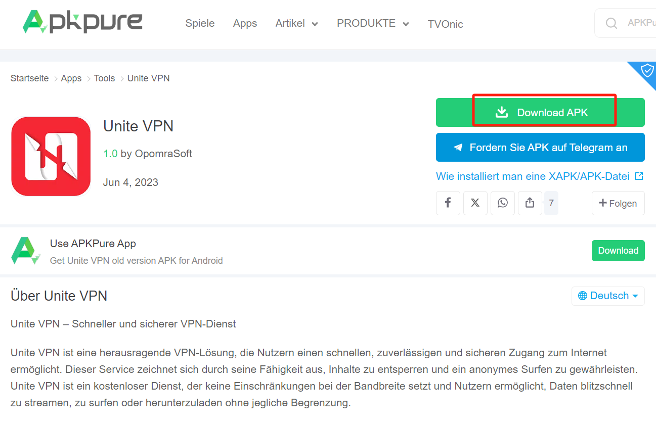 Einfache Schritte zum Herunterladen von Unite VPN auf Ihr Android-Gerät