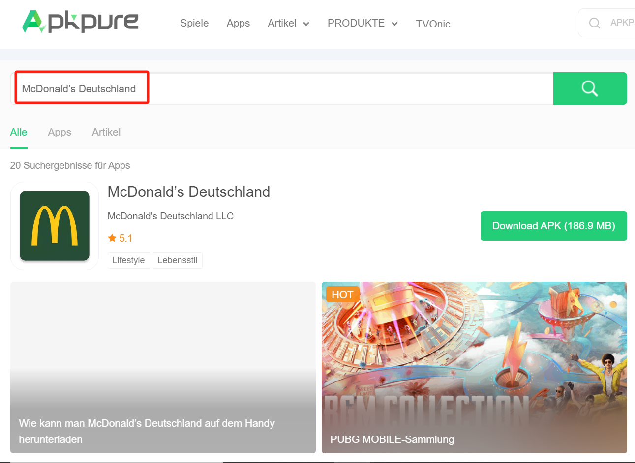 Wie ist der Download einer älteren Version von McDonald’s Deutschland ...