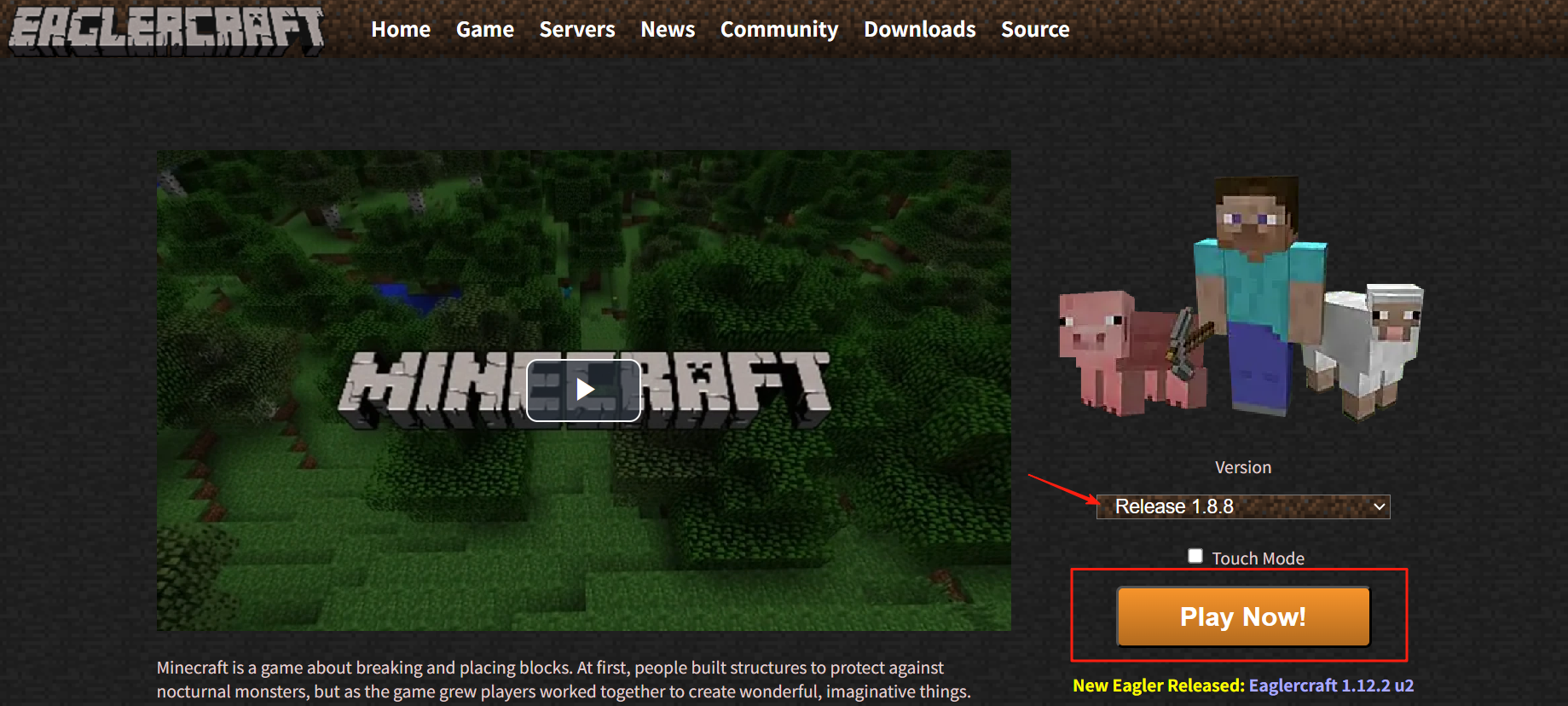Como Jogar Minecraft 1.8.8 e Versões Antigas no Eaglecraft em 2025 ...