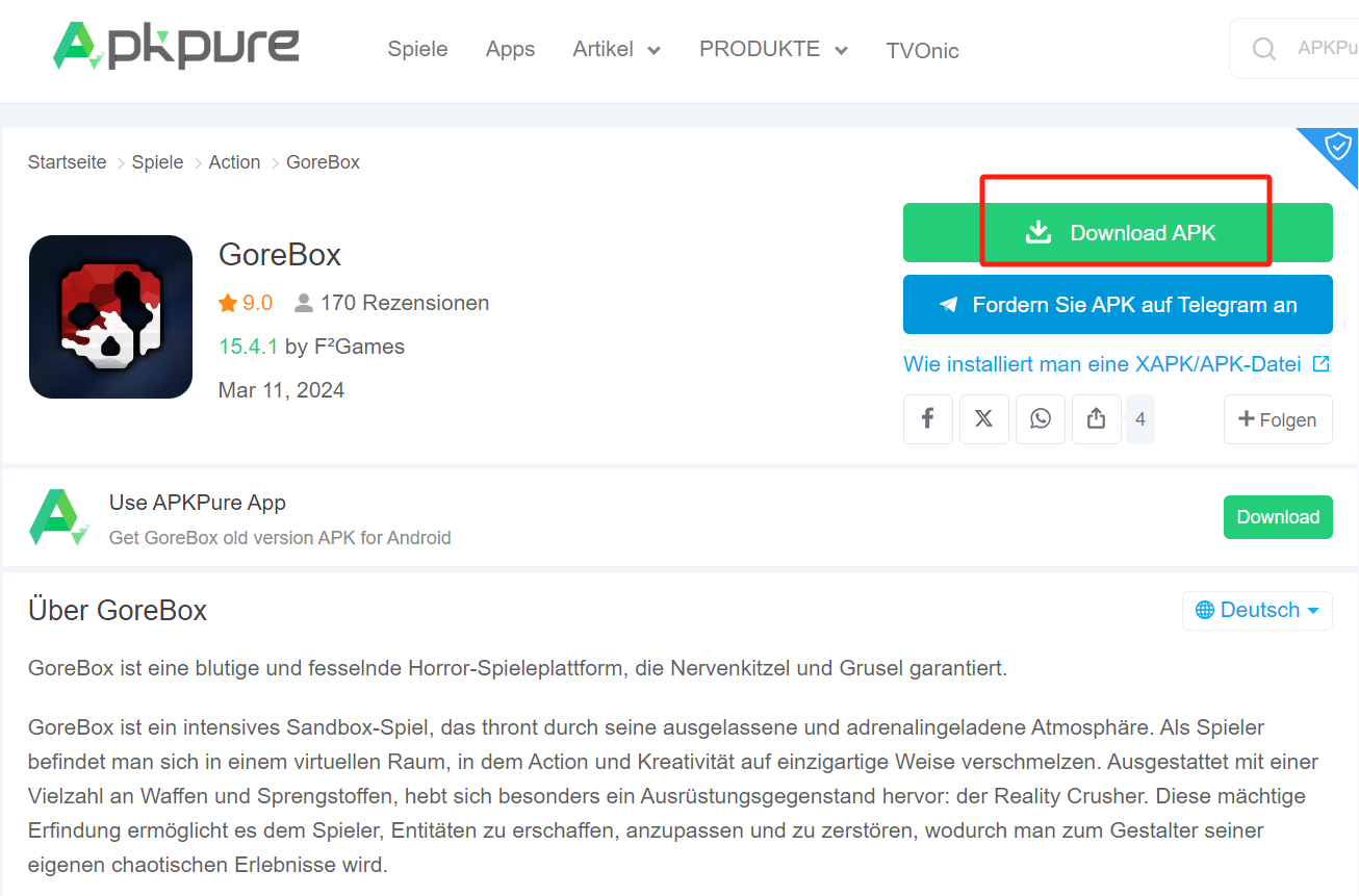 Einfache Schritte zum Herunterladen von GoreBox auf Ihr Android-Gerät