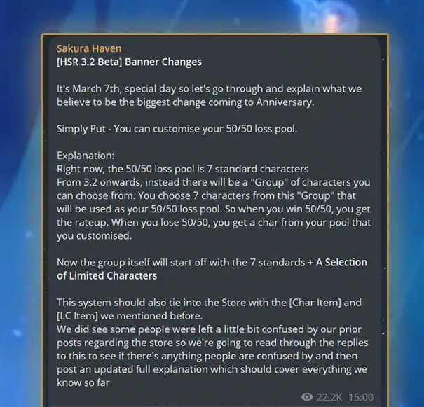 Event Characters to Choose From: New 50/50 Loss System in HSR